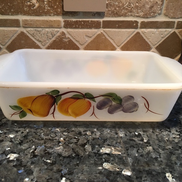 Fire King | Kitchen | Fire King Fruit Gay Fad Square Baking Dish Loaf ...